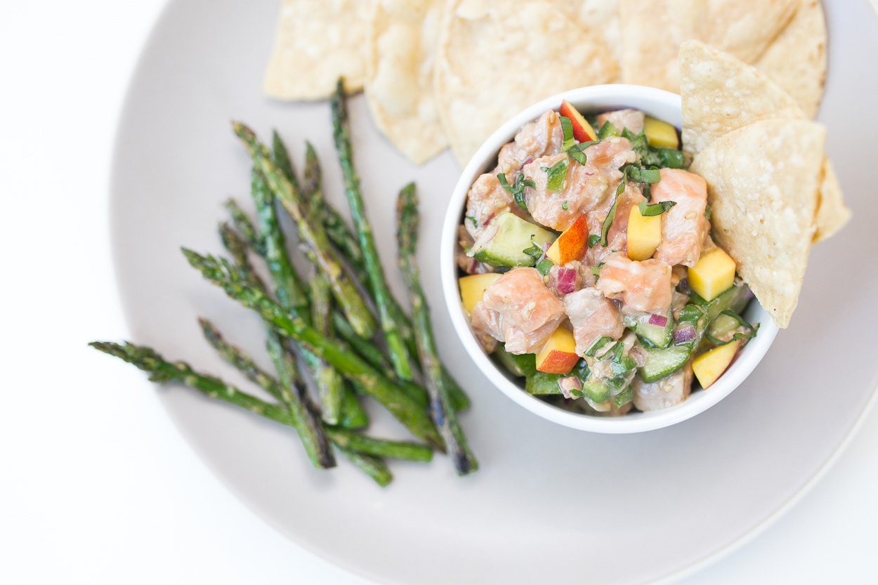 Asian-Style Ceviche with Salmon and Nectarines | Cook Smarts